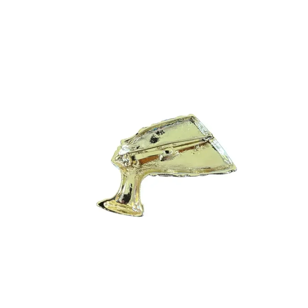 Estate | Jewelry | Art Deco Nefertiti Head Brooch Black Gold Egyptian ...